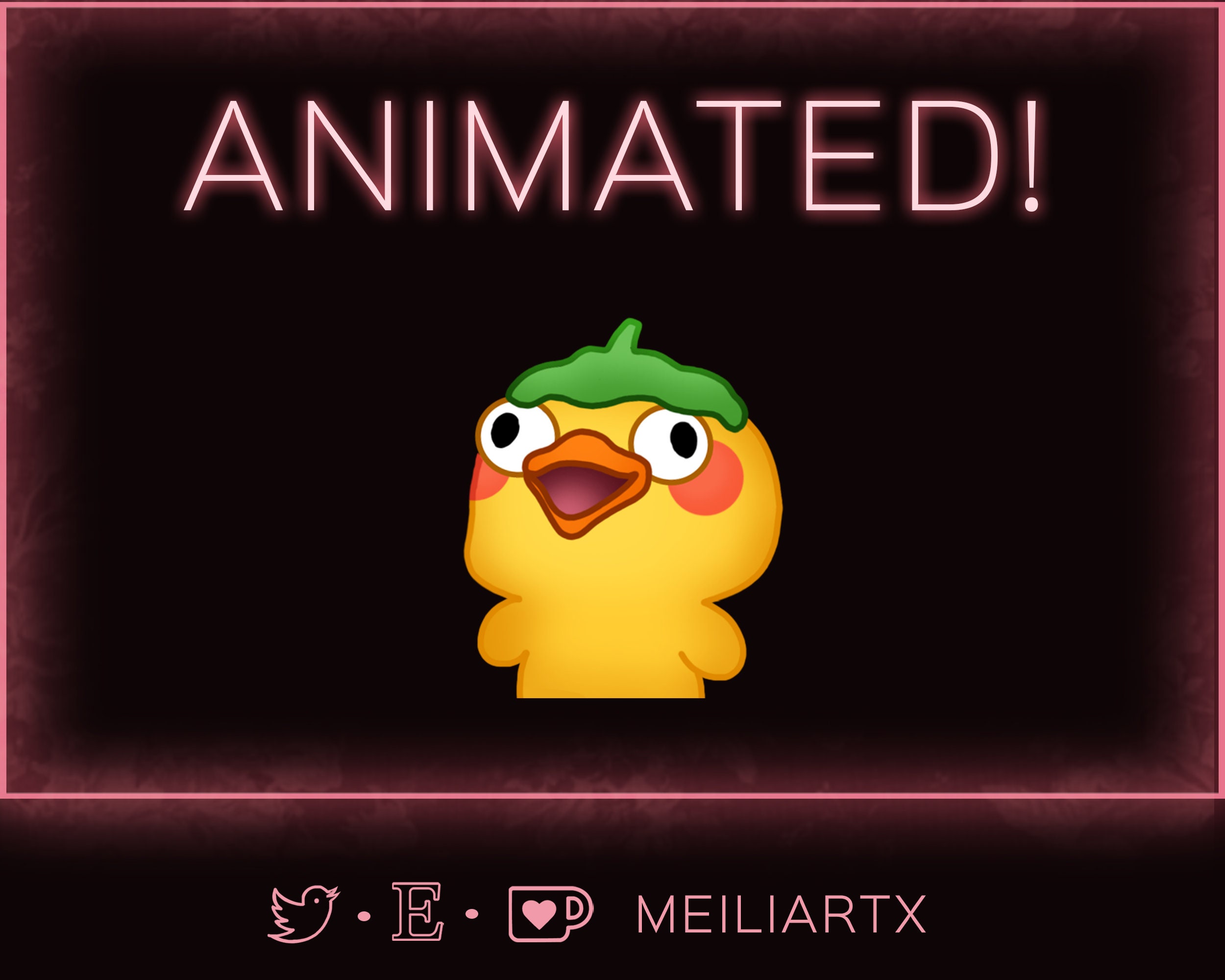 ANIMATED EMOTE Kawaii Cute Duck Wiggle // Twitch Discord Stream - Etsy