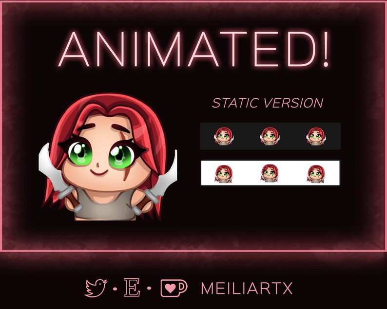 ANIMATED EMOTE Chibi Katarina Wiggle League of Legends // Twitch ...