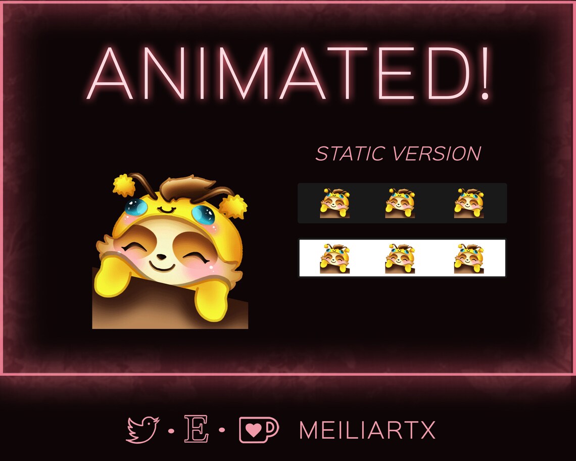 ANIMATED EMOTE Beemo Tap League of Legends Bee // Twitch Discord Stream ...