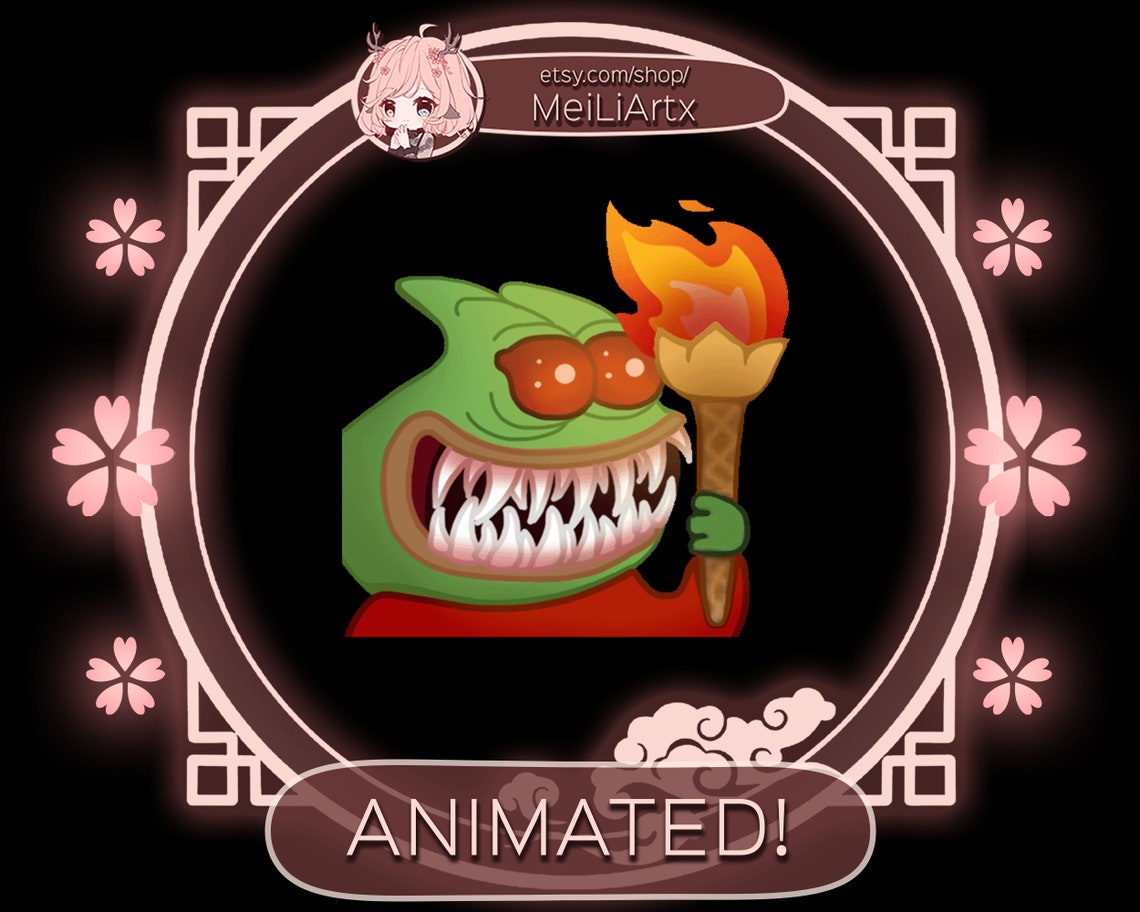 ANIMATED EMOTE Evil Pepe Riot Frog Meme // Twitch Discord - Etsy UK
