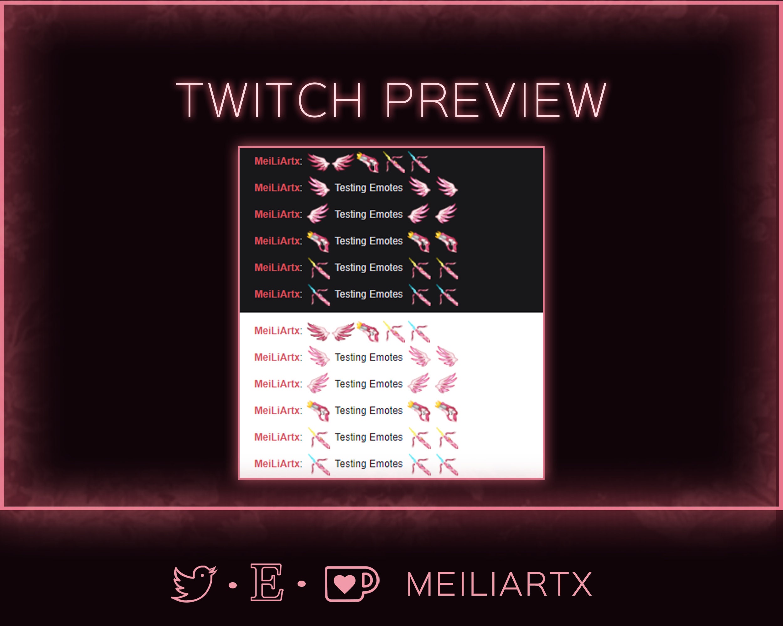 ANIMATED EMOTE SET Pink Mercy Overwatch Angel Cute Wings Staff Gun ...