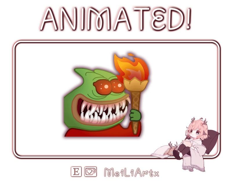 ANIMATED EMOTE Evil Pepe Riot Frog Meme // Twitch Discord - Etsy Australia