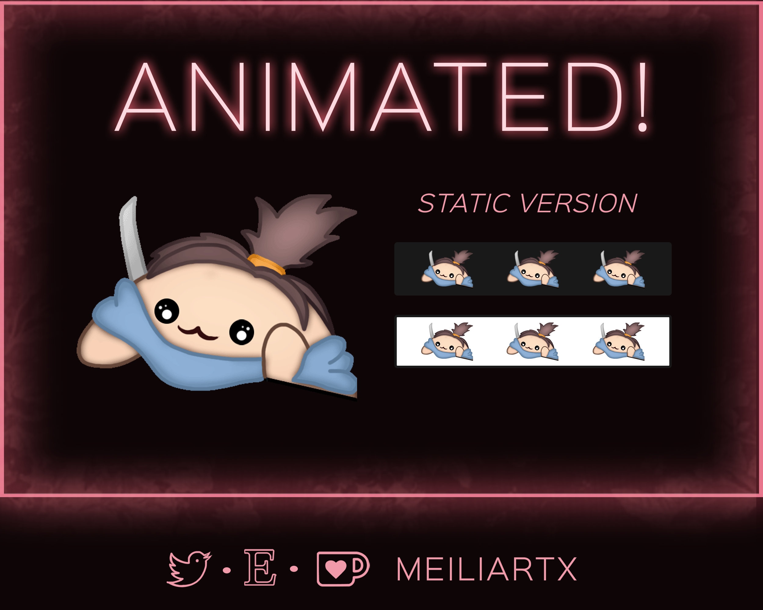 ANIMATED EMOTE Chibi Yasuo Bongo Tap League of Legends // Twitch ...