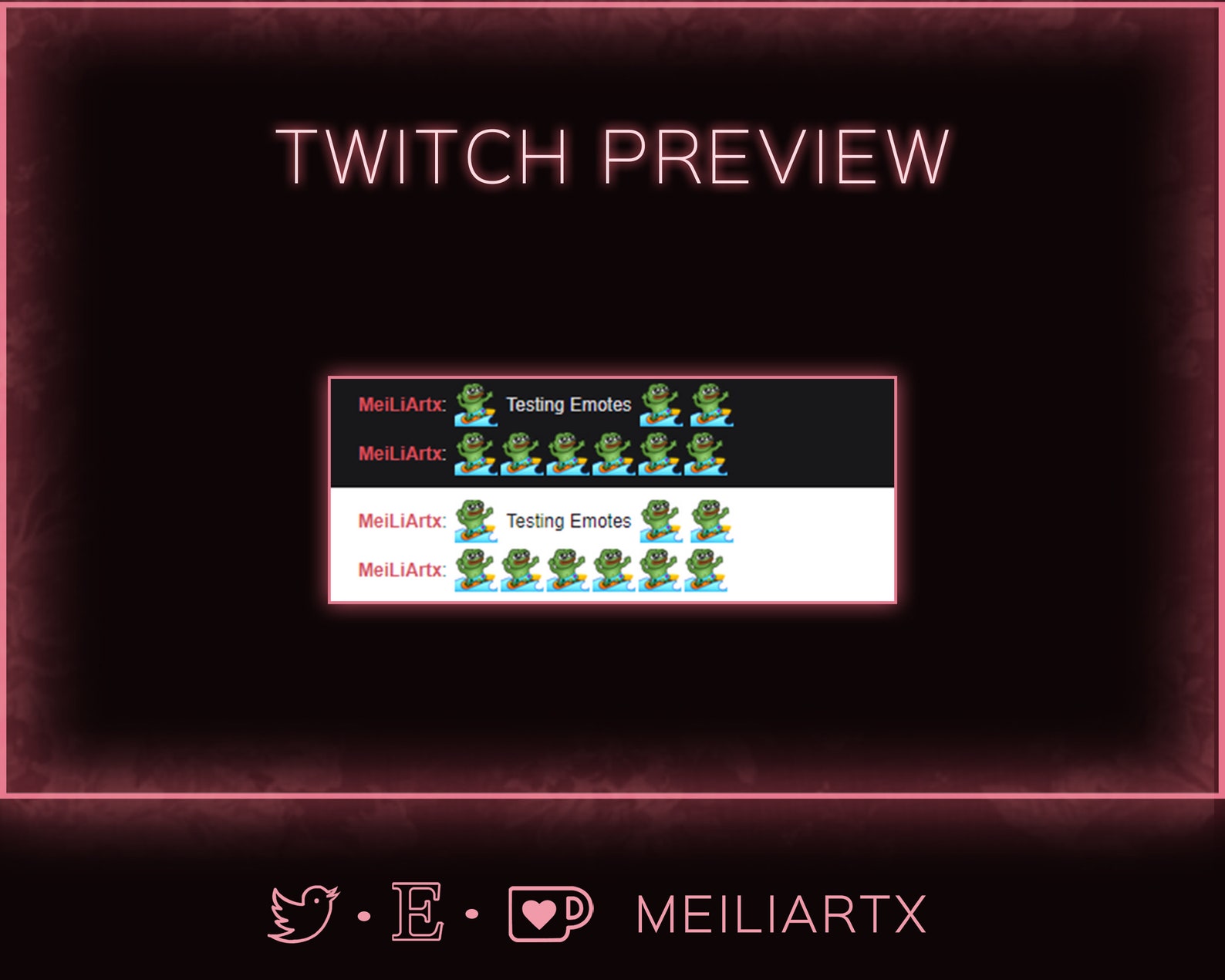 ANIMATED EMOTE Summer Pepe Surf Frog Meme // Twitch - Discord - Stream ...