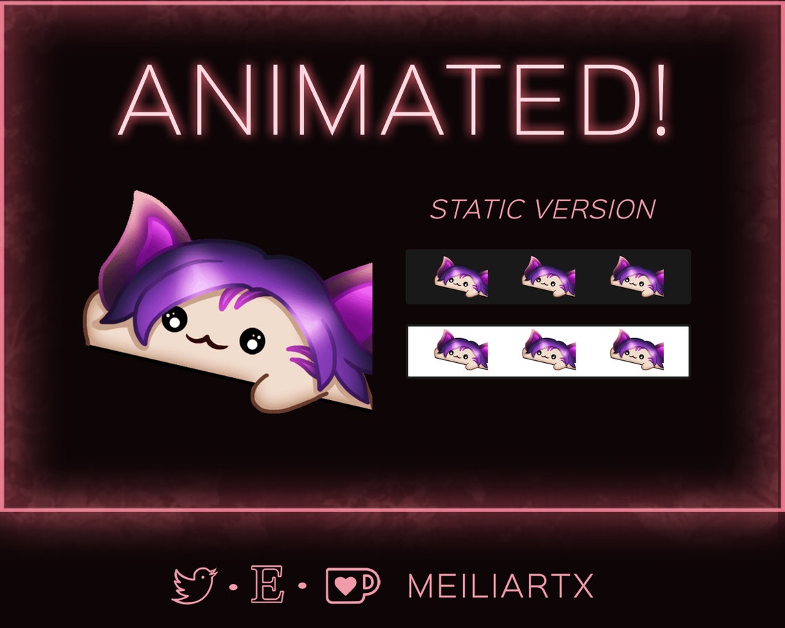 ANIMATED EMOTE Chibi Kaisa Bongo Tap League of Legends Purple Hair ...