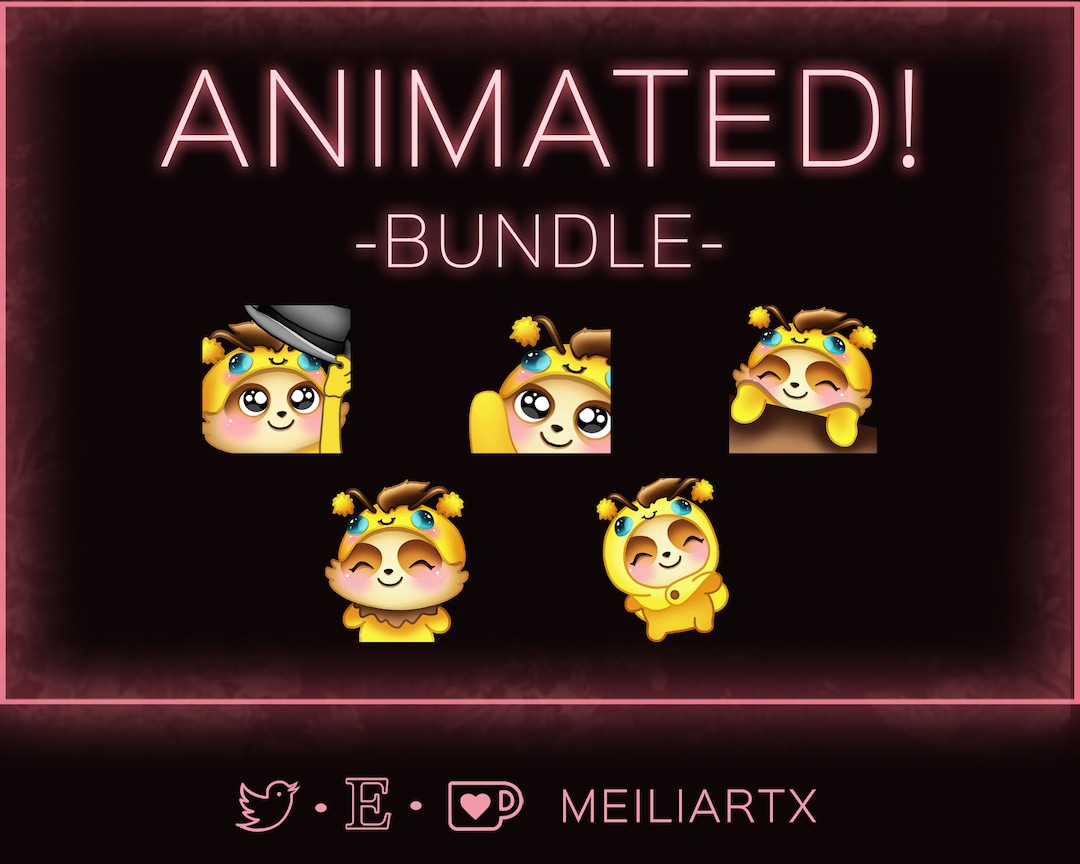 ANIMATED EMOTE SET Beemo Bundle Tap Hi Wave Wiggle Spin League of ...