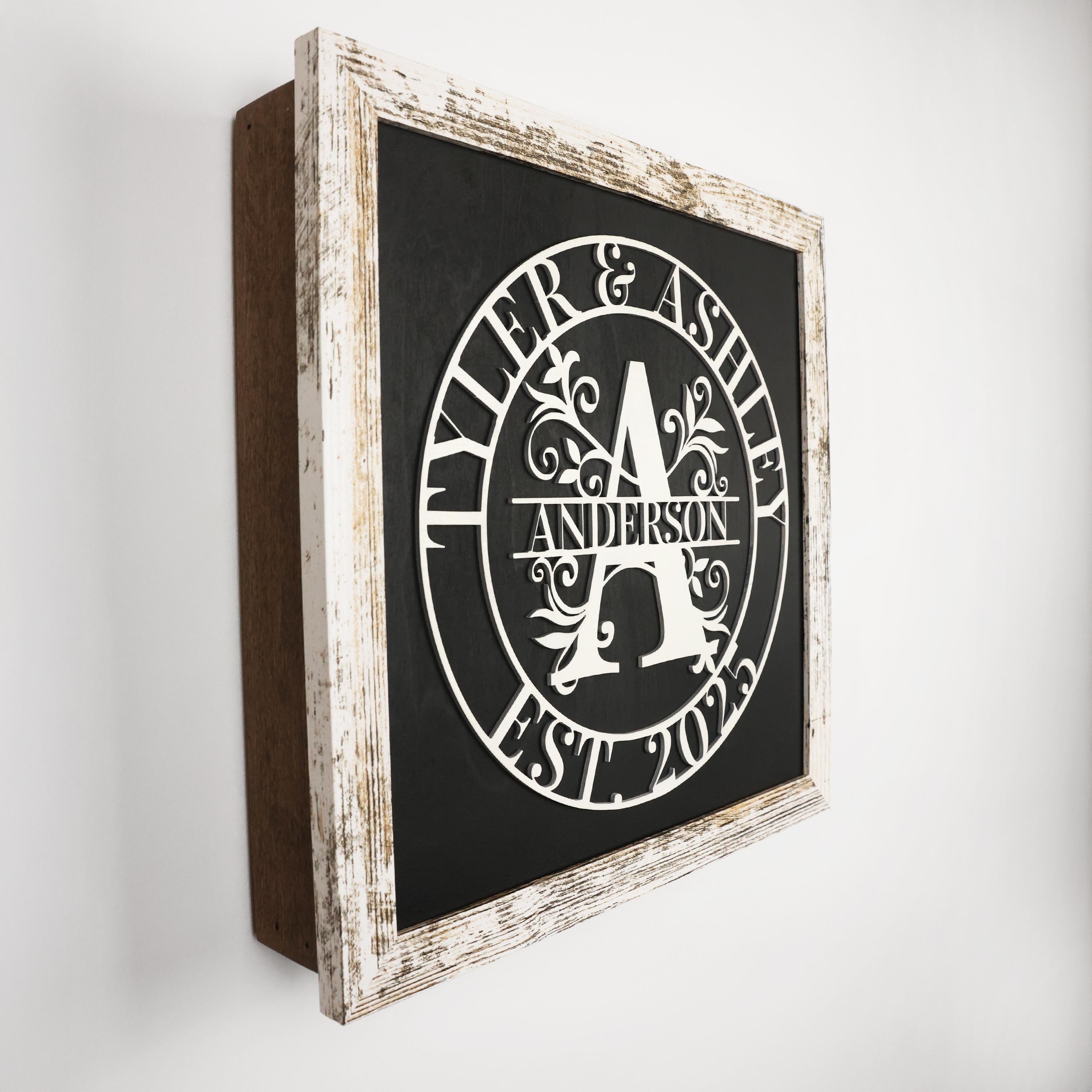 Personalized Last Name Hidden Gun Storage, Wooden Wall Hanging Gun ...