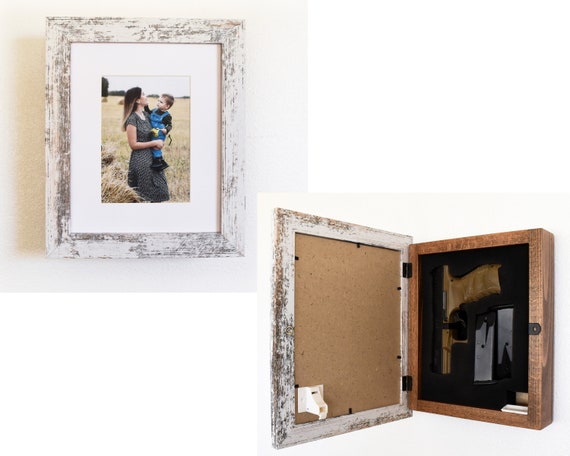 Hidden Gun Storage 5x7 or 8x10 Picture Frame Wooden Wall - Etsy