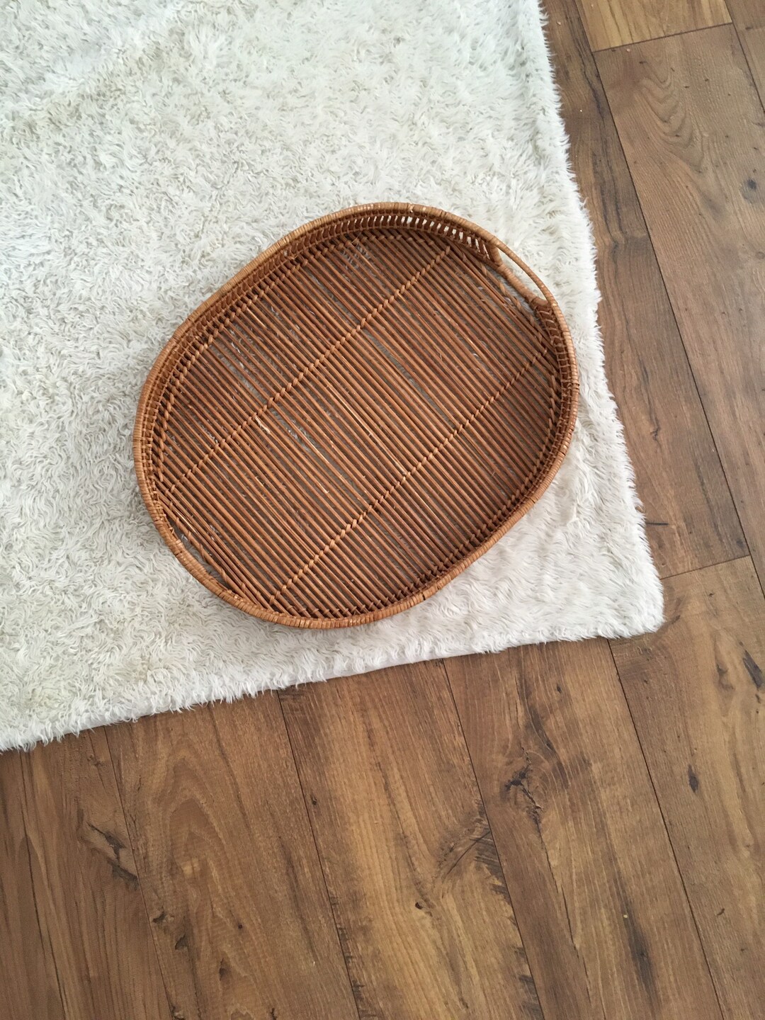 Basket Tray, Large Basket, Tray Basket, Coffe Table Basket, Farmhouse ...