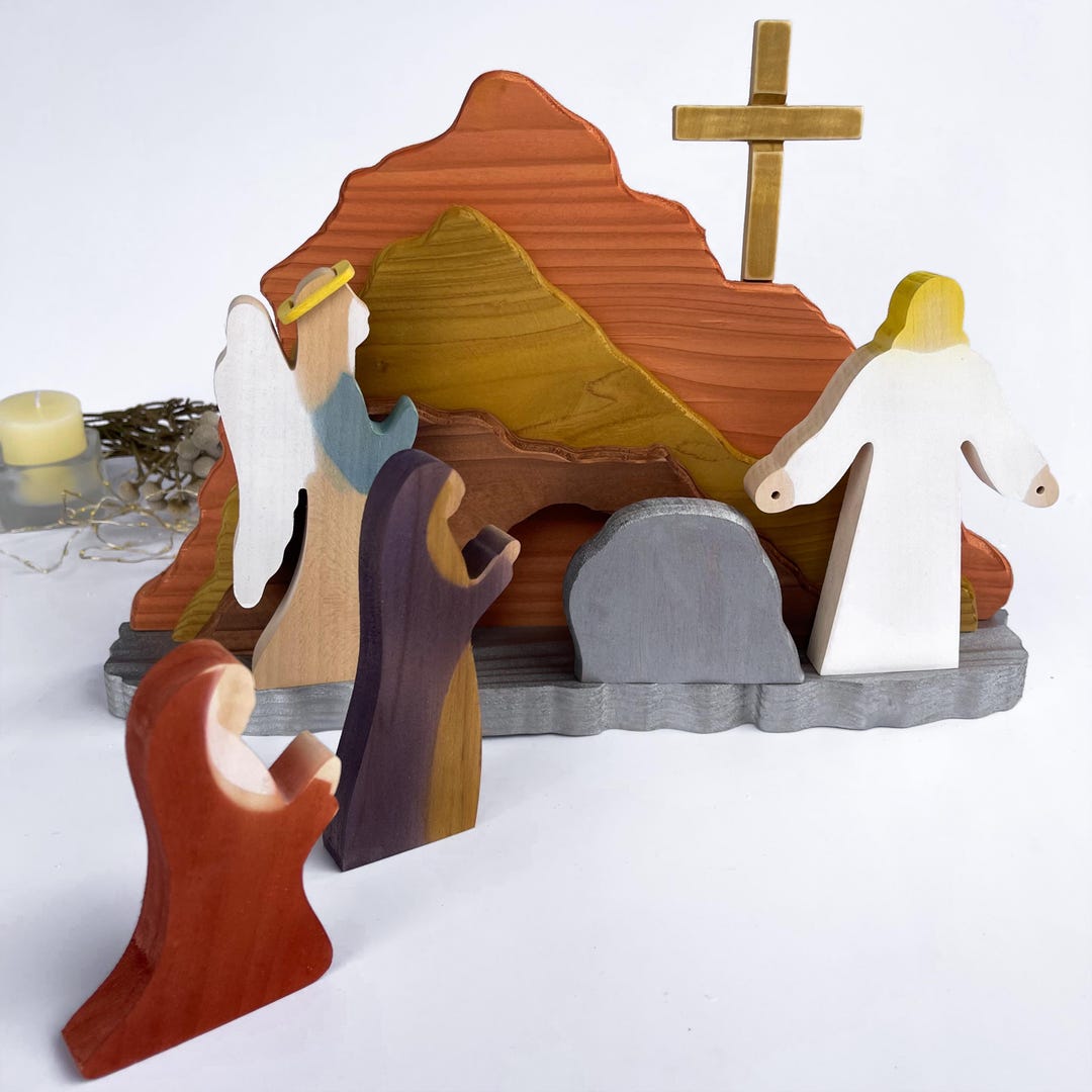 Easter Nativity, Easter Tomb Scene, Modern Nativity Set, Easter ...
