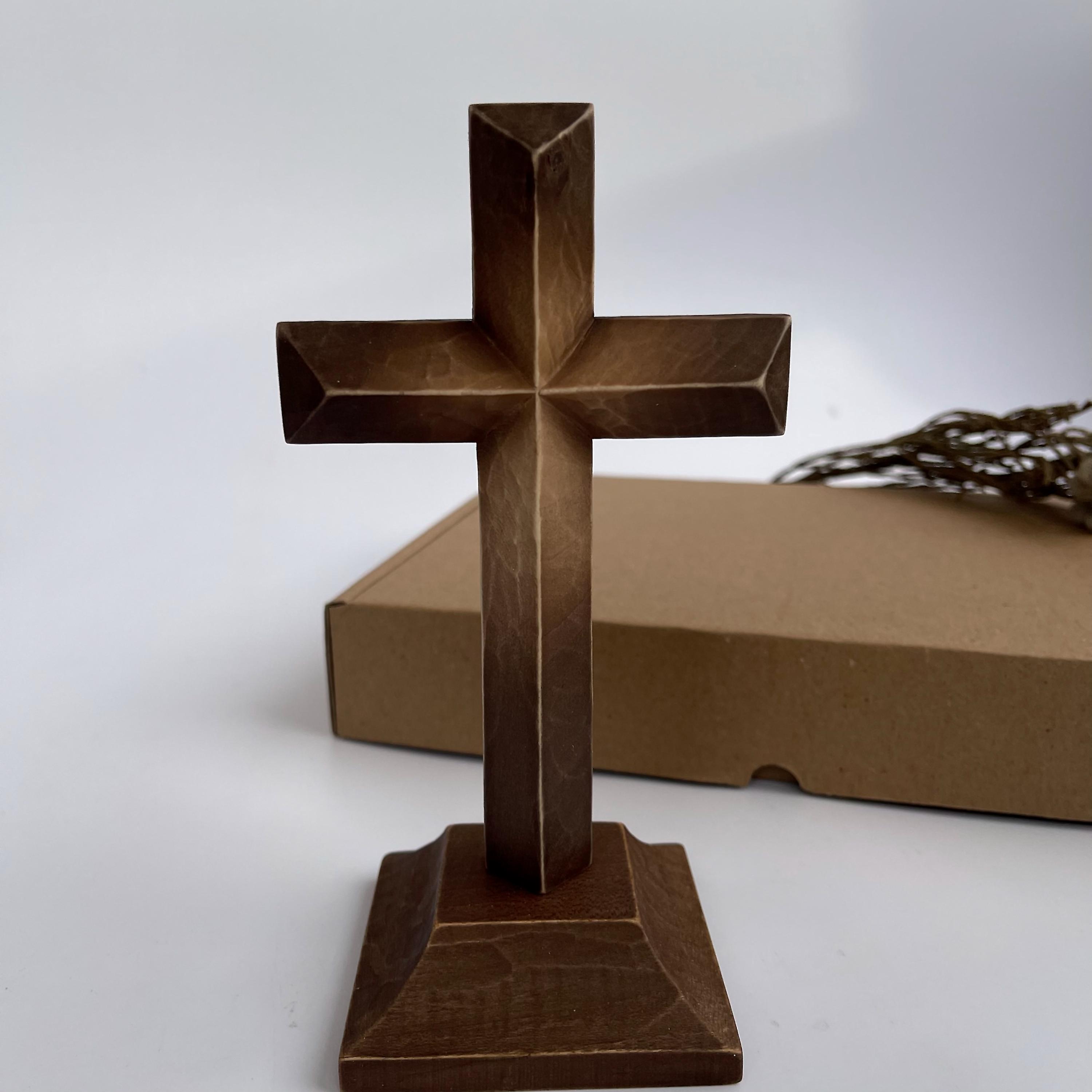 Freestanding Tabletop Wooden Crosses, Desktop Christian Small Altar ...