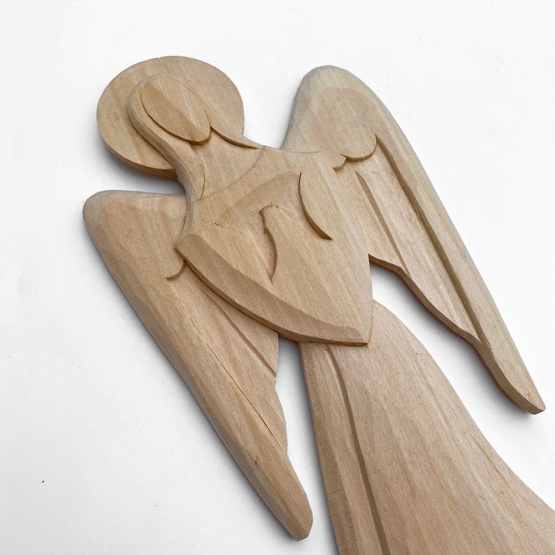 Wooden Wall Angel Carved Angel Farmhouse Angel Hanging - Etsy