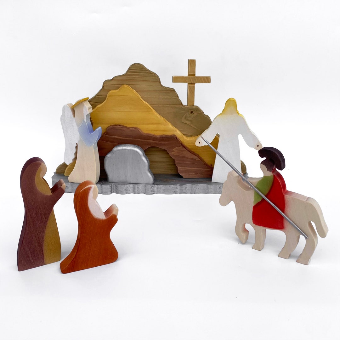 Wooden Empty Tomb Easter Scene, Easter Jesus Decor, Easter Tomb ...