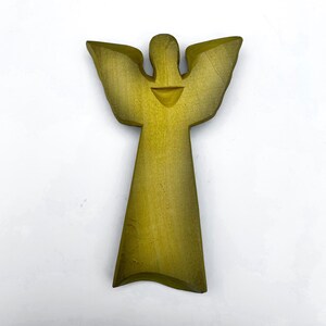 Wall Hanging Angel, Handmade Wood Rustic Carved Figurine, Small ...