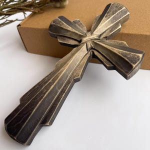 Hand Carved Wooden Cross, Crucifix Wall Hanging, Personalized Crosses ...