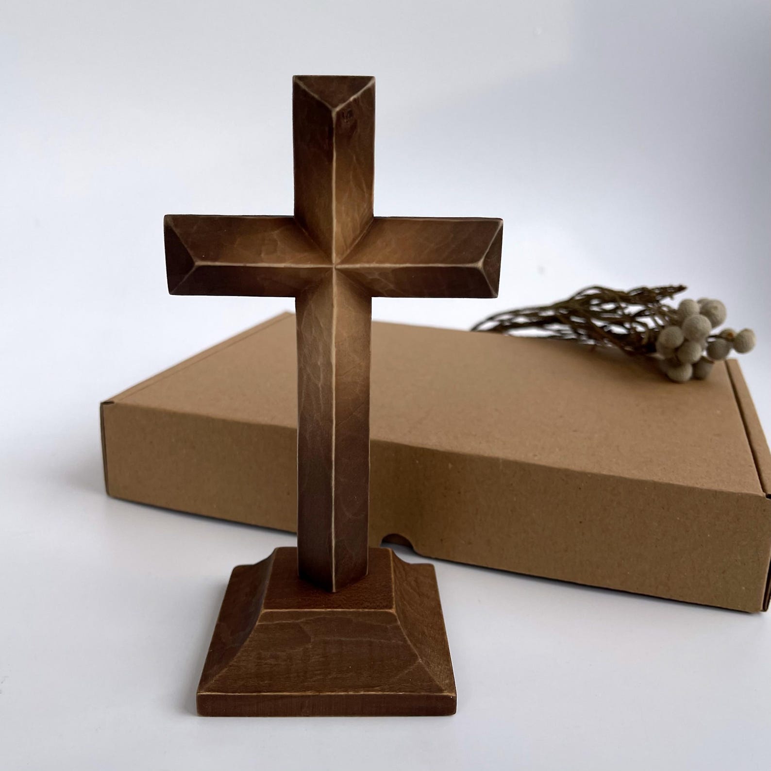 Freestanding Tabletop Wooden Crosses, Desktop Christian Small Altar ...