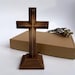 Freestanding Tabletop Wooden Crosses, Desktop Christian Small Altar ...