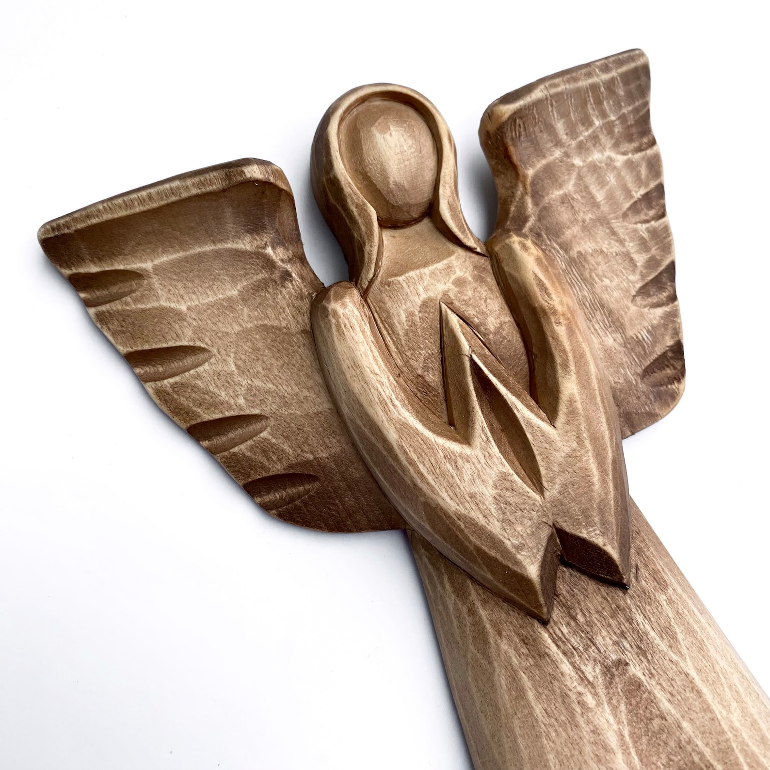 Wood Wall Angel, Carved Angel, Farmhouse Angel, Wood Angel Wall Decor ...