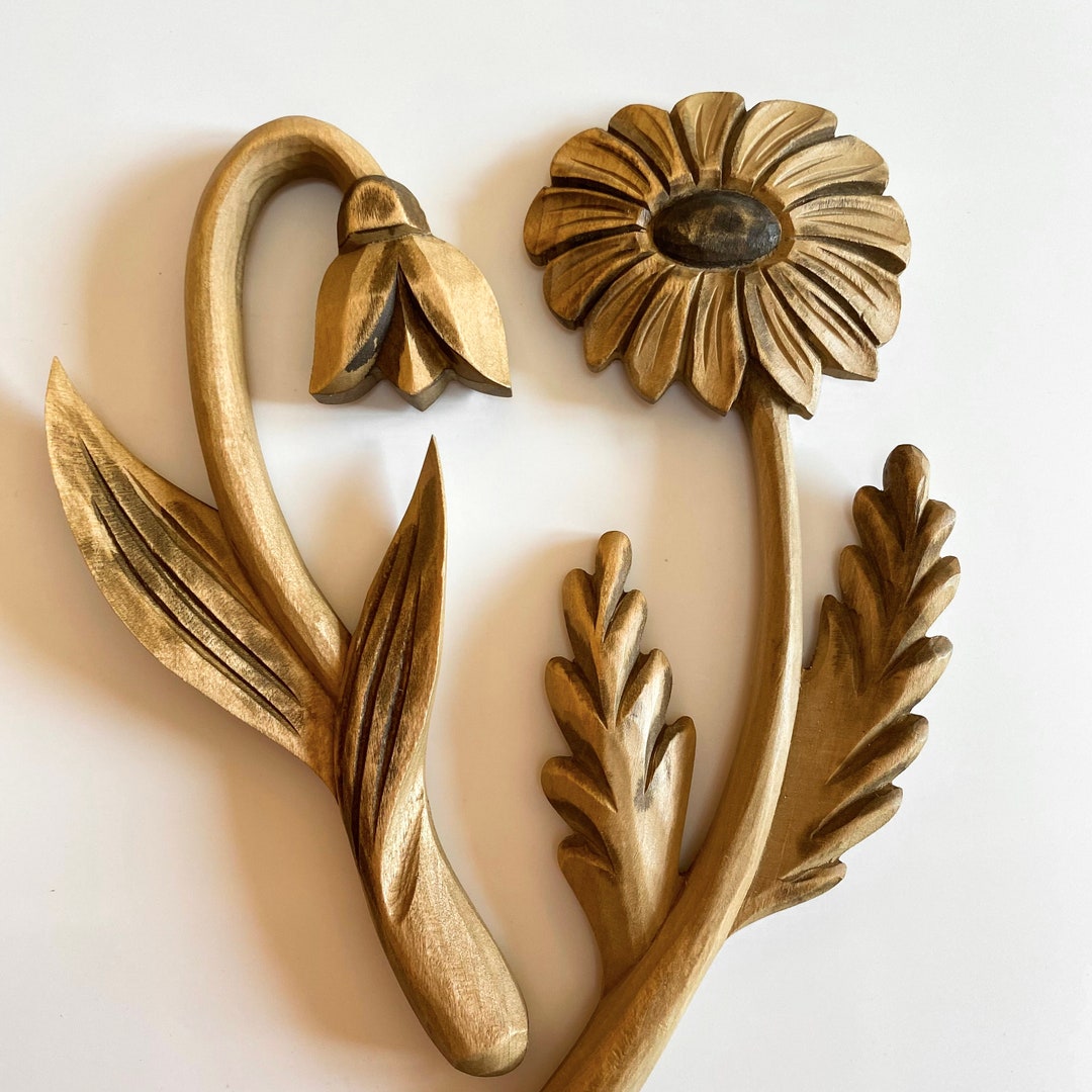 Wooden Wall Flower, Wooden Daisy, Wood Snowdrop, Wood Wildflowers, Wood ...