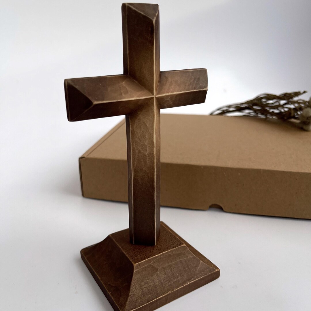 Freestanding Tabletop Wooden Crosses, Desktop Christian Small Altar ...