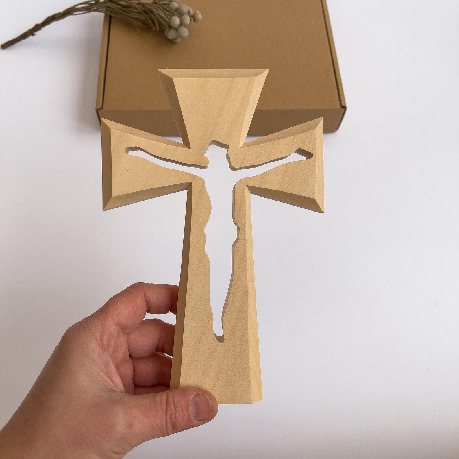 Wooden Crucifix Wall Catholic, Classic Rustic Hanging Cross, Religious ...