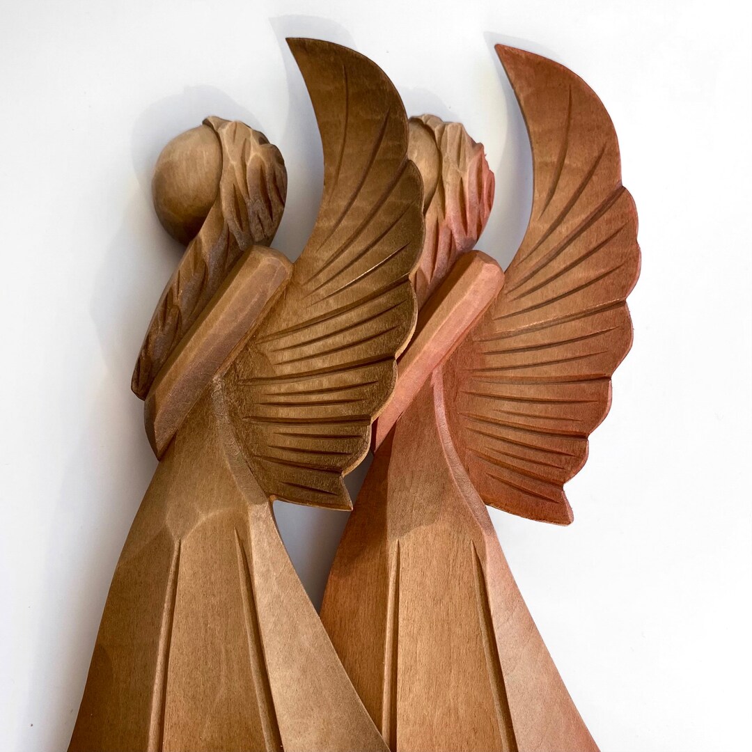 Wooden Wall Angel, Rustic Angel, Angel Wall Hanging, Hand Carved Angel ...