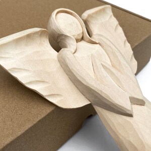 Wall Hanging Angel, Handmade Wood Rustic Carved Figurine, Small ...