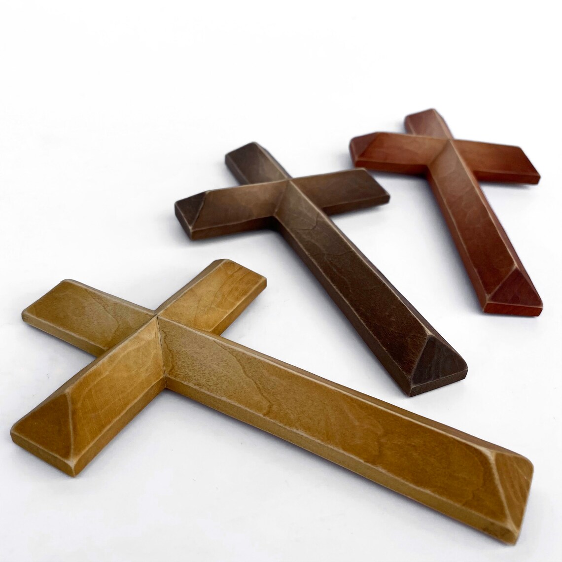 Wooden Carved Cross Primitive Wall Cross Small Wood Cross - Etsy