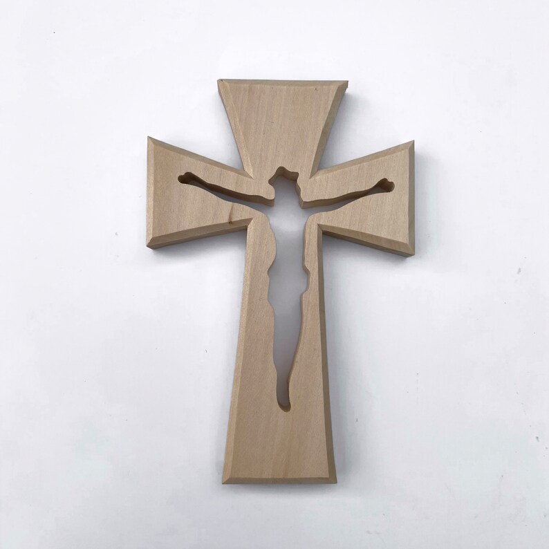 Christian Wood Cross Wooden Gift Cross Carved Crucifix - Etsy