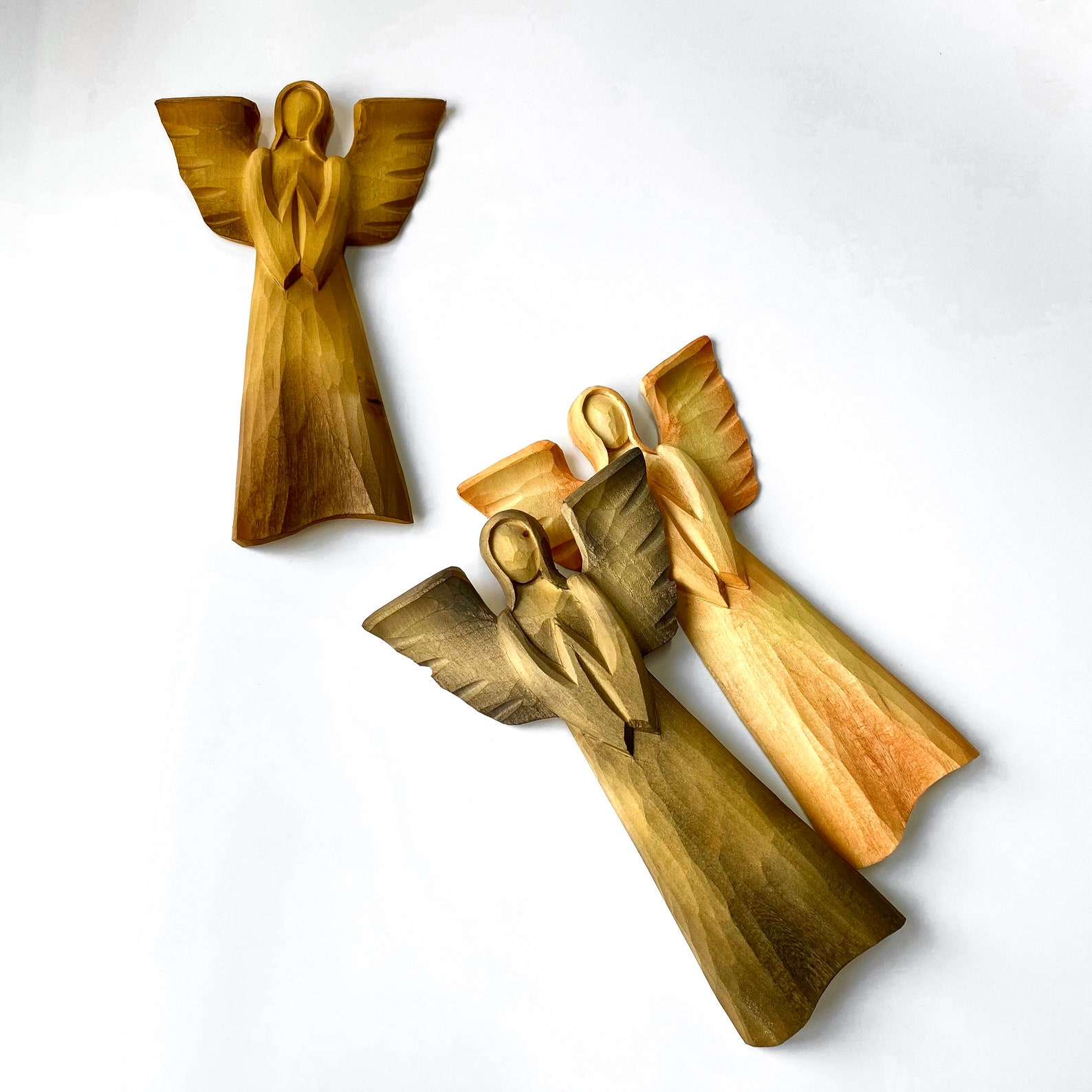Wood Wall Angel Carved Angel Farmhouse Angel Wood Angel - Etsy