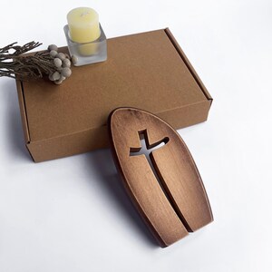 Small Standing Cross, Solid Wood Christian Cross for Home Decor, Cross ...