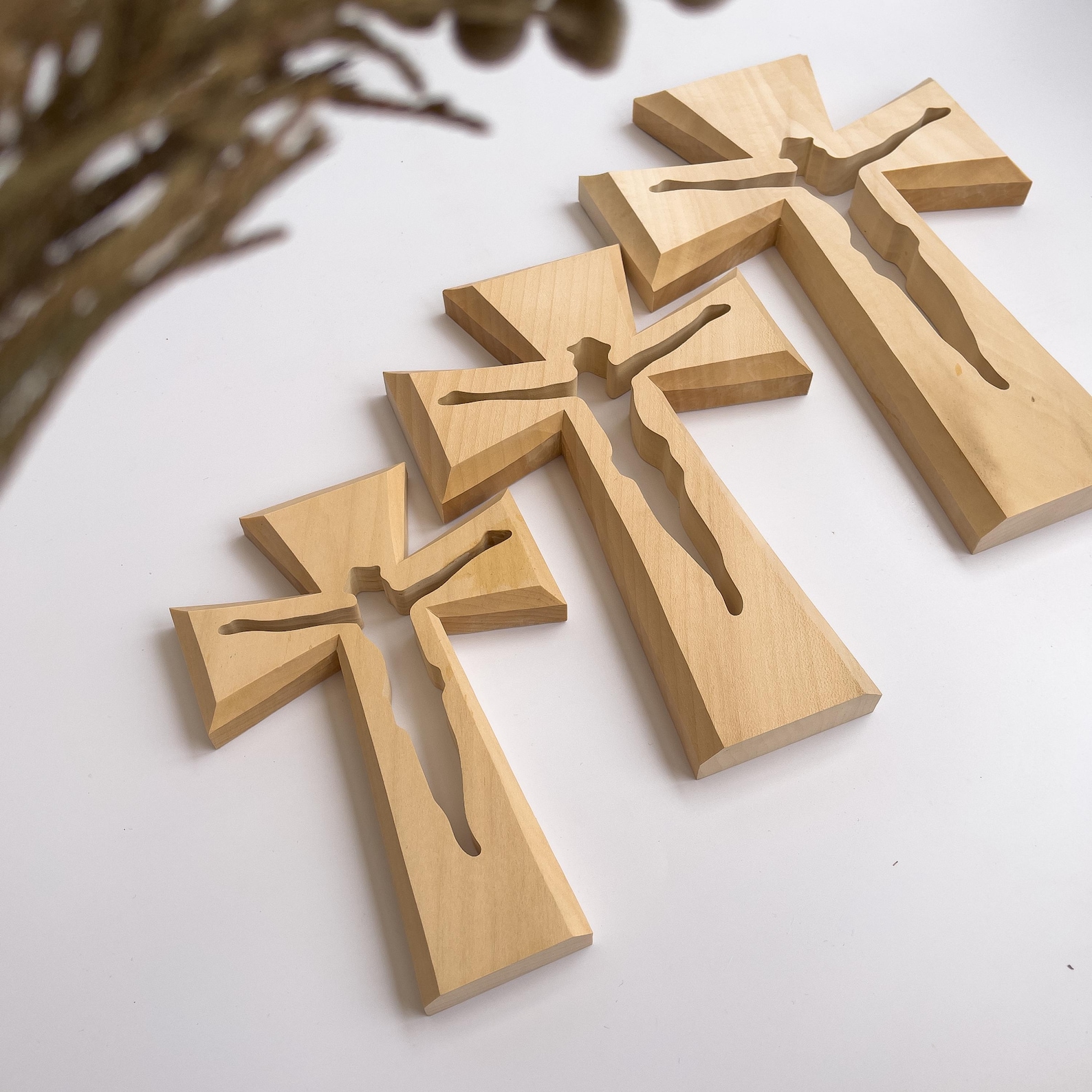 Wooden Crucifix Wall Catholic, Classic Rustic Hanging Cross, Religious ...