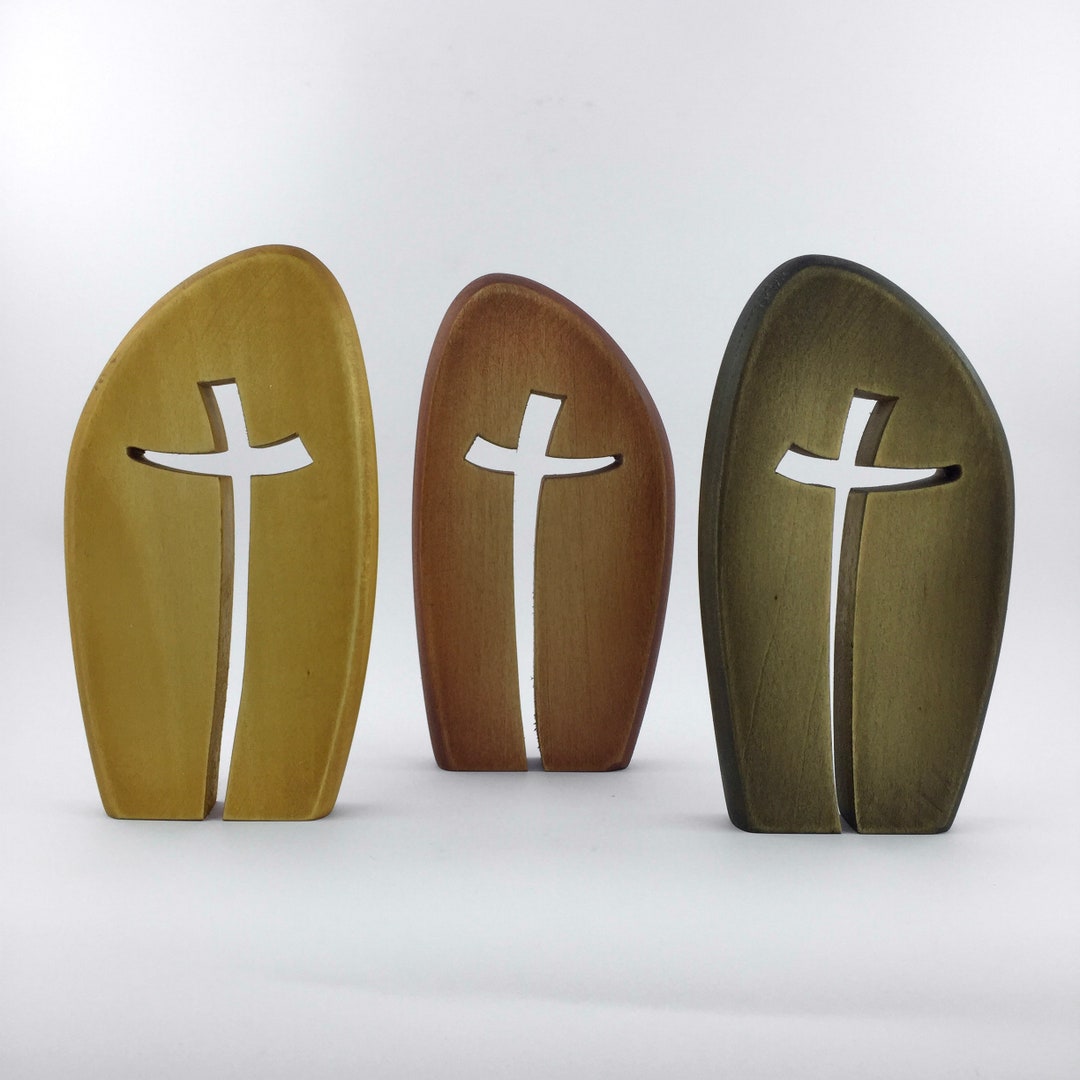 Cross Altar, Standing Cross, Carved Wooden Cross, Wooden Crucifix ...