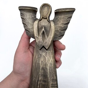 Wooden Wall Angel Carved Farmhouse Decor, Angel Wooden Religious Gift ...