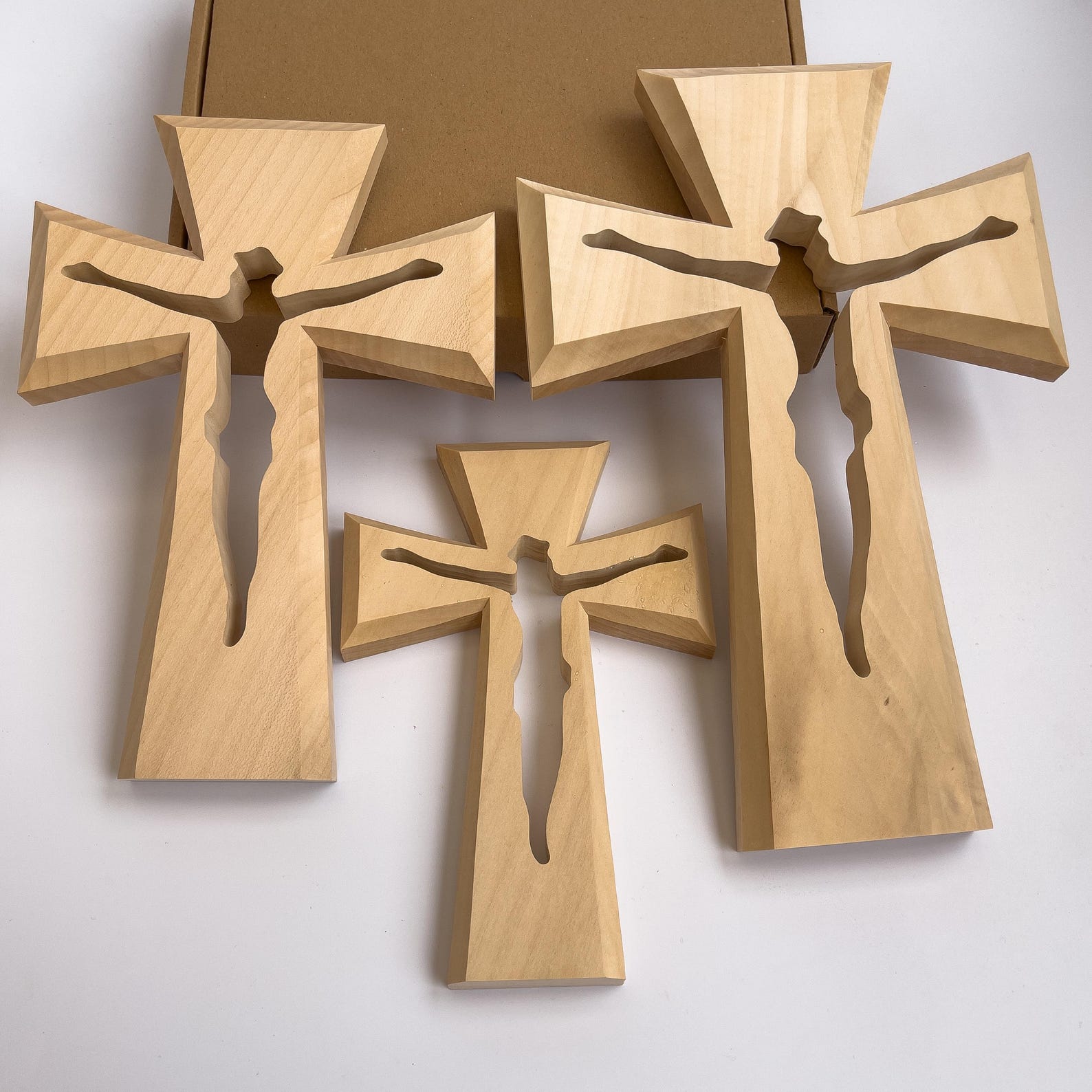 Wooden Crucifix Wall Catholic, Classic Rustic Hanging Cross, Religious ...