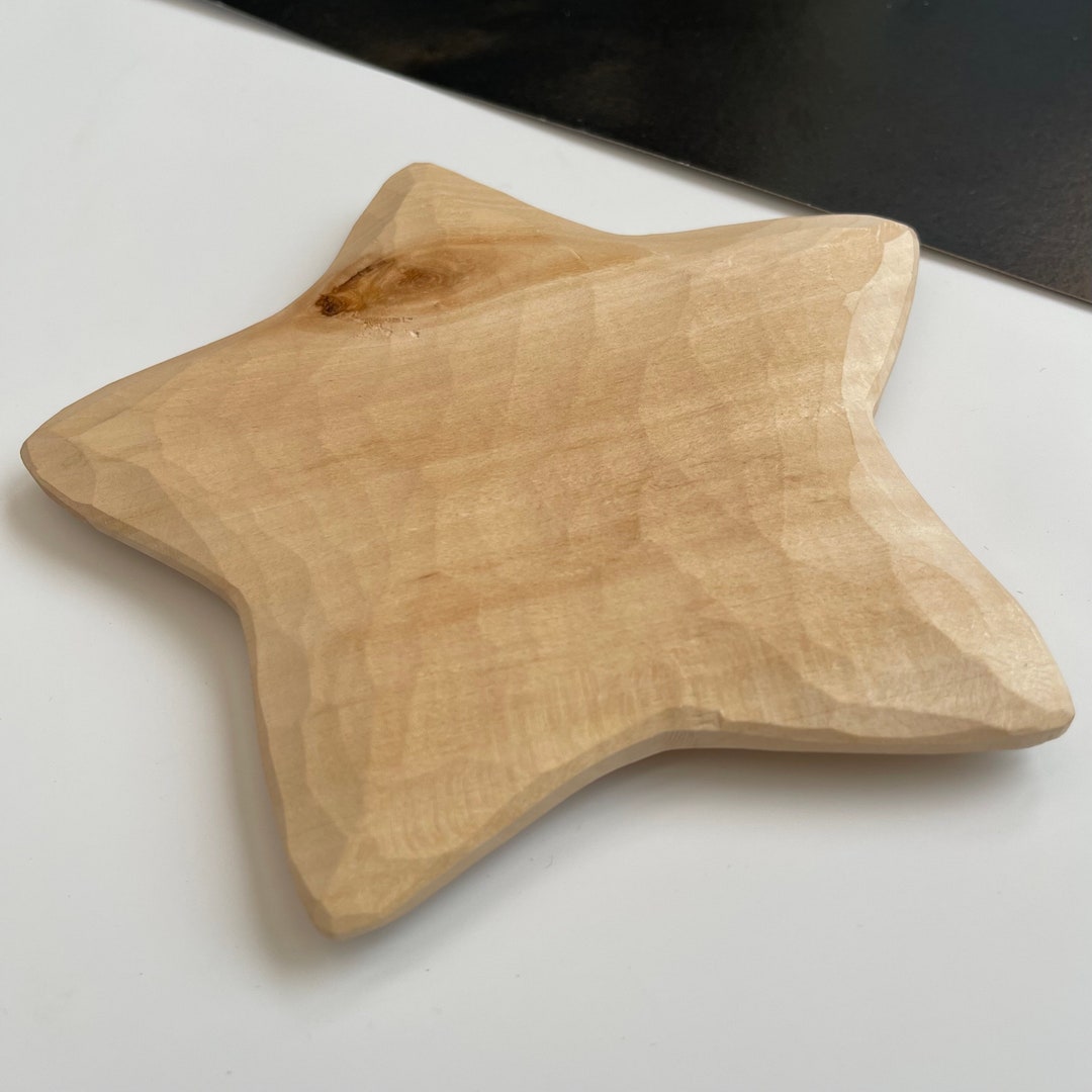 Large Wooden Stars, Rustic Star, Hand Carved Star, Tray Decor, Craft ...