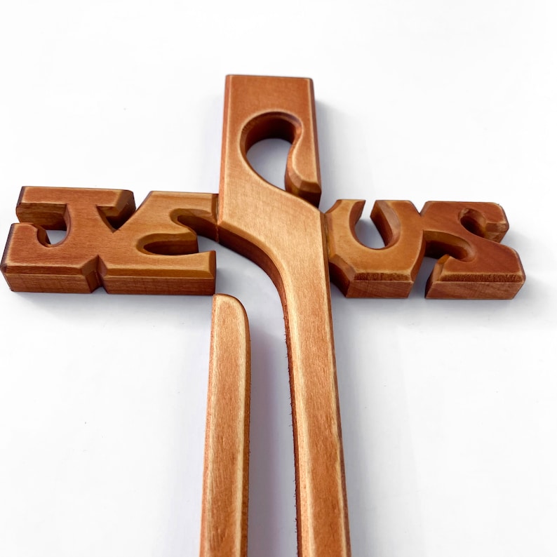 Hand Carved Cross Jesus Wood Sign Wood Religious Cross - Etsy
