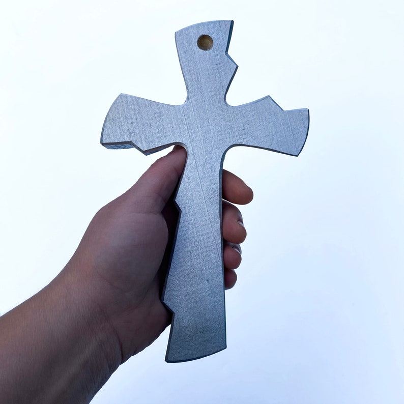 Wooden Gold or Silver Wall Carved Cross, Hanging Large Bless This House ...