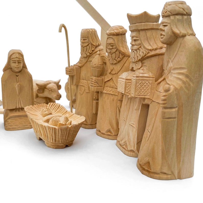Wooden Nativity Set Christmas Nativity Set Hand Nativity - Etsy