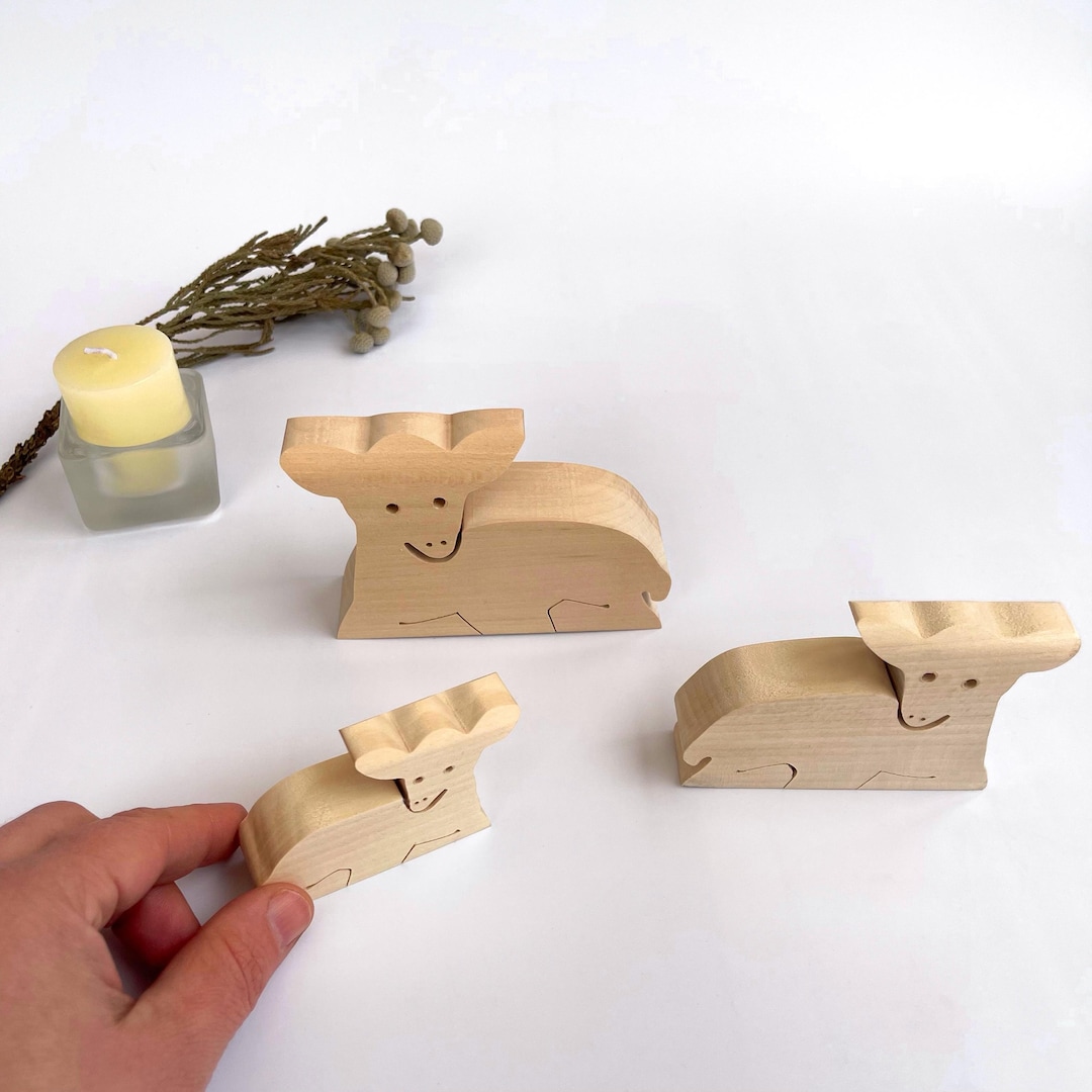 Wooden Small Cutout Lambs, Standing Wooden Shapes, Easter Lamb Decor ...