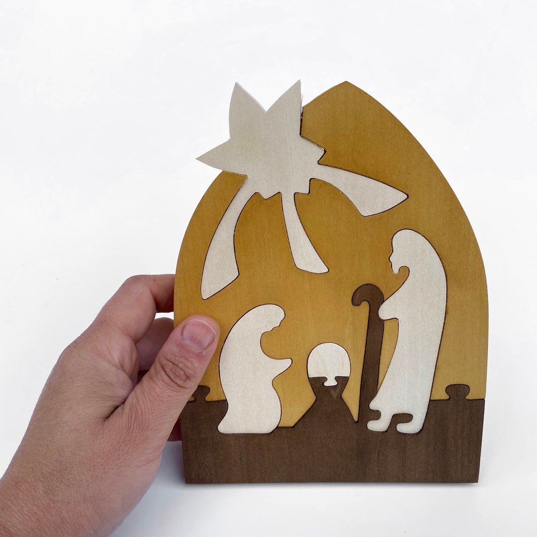 CLEARANCE SALE, Wood Nativity Set, Nativity Figurines, Bethlehem ...