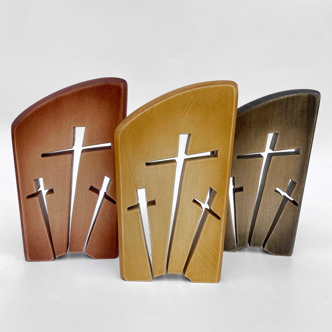 Wooden Cross Tree Cutout, Standing Wooden Cross, Cross Decor for Table ...