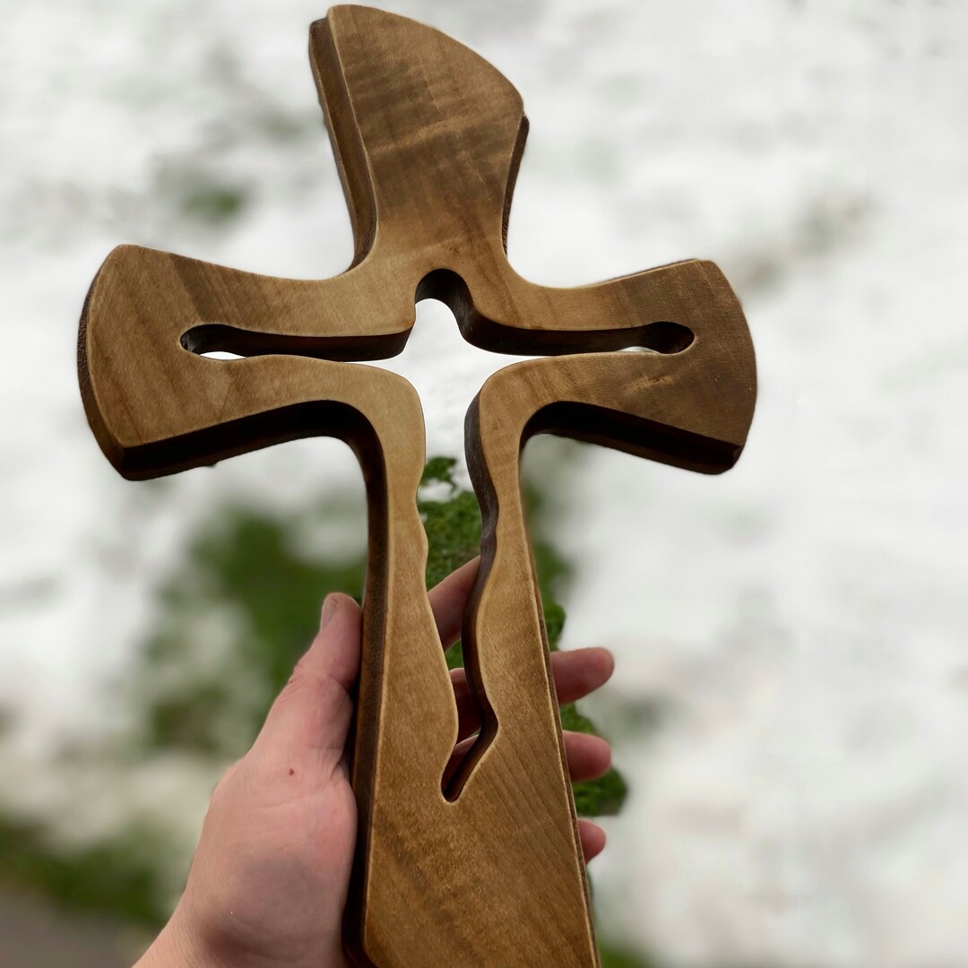 Carved Wooden Cross, Crucifix Wall Catholic, Hanging Cross, Crucifix ...