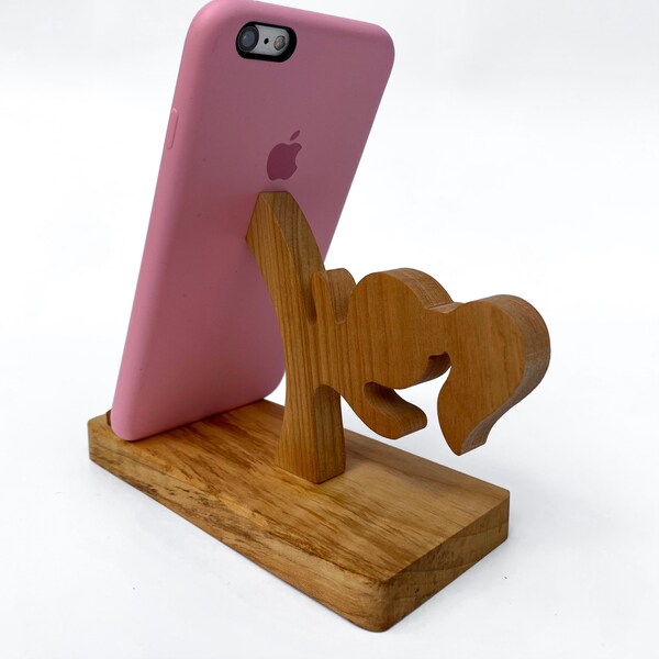 Wooden Phone Holder - Etsy