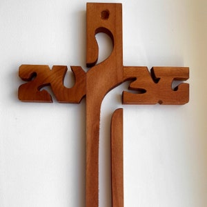 Hand Carved Cross Jesus Wood Sign Wood Religious Cross - Etsy