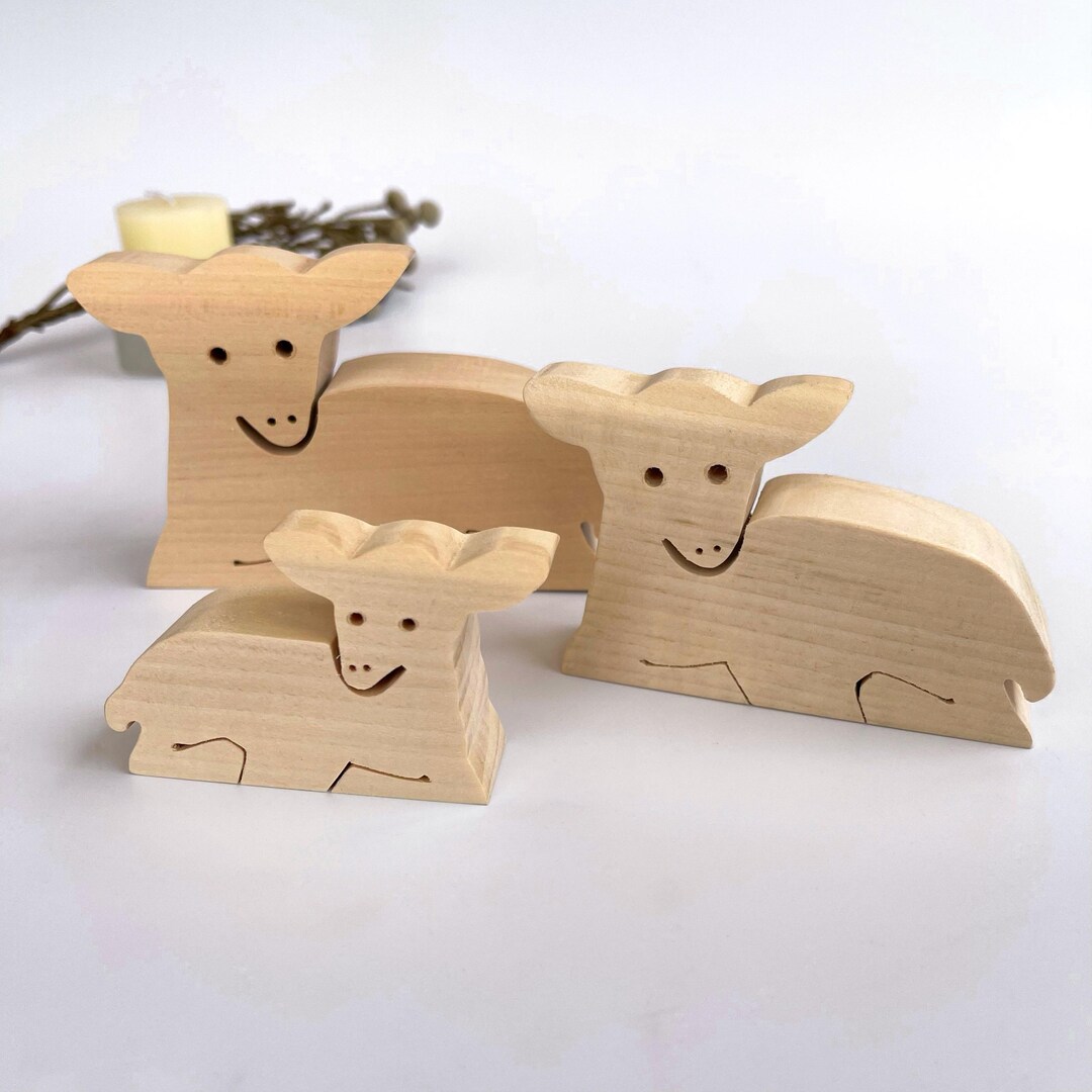 Wooden Little Cutout Lambs, Standing Sheep Shapes, Easter Worthy Lamb ...