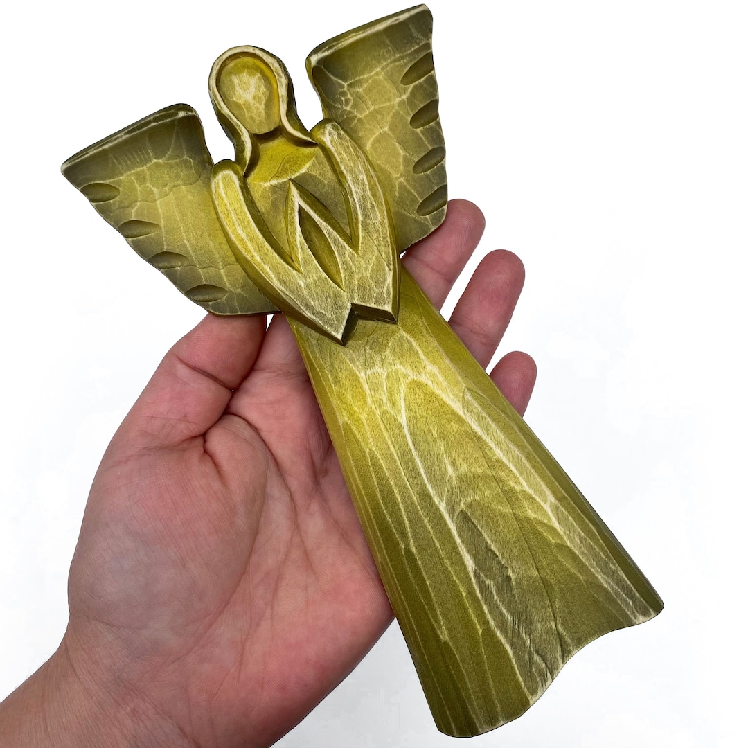 Wood Wall Angel, Carved Angel, Farmhouse Angel, Wood Angel Wall Decor ...