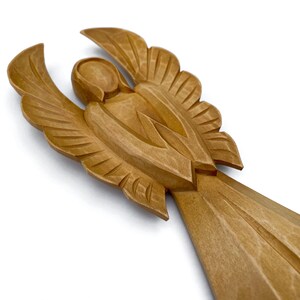 Wooden Angel, Angel Wood Carving, Farmhouse Angel, Wood Angel Wall ...