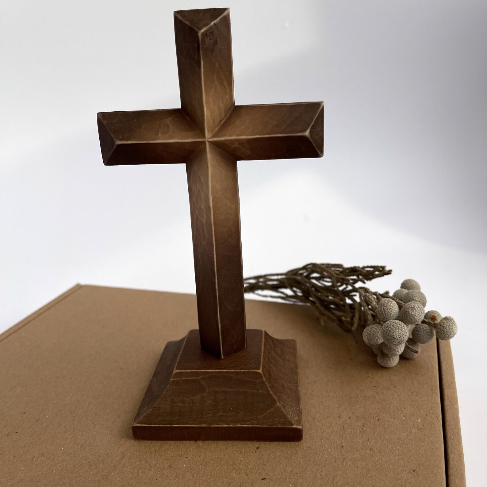 Freestanding Tabletop Wooden Crosses, Desktop Christian Small Altar ...