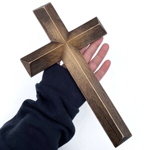 Wooden Simple Carved Cross for Home, Crucifix Wall Art, Handmade ...